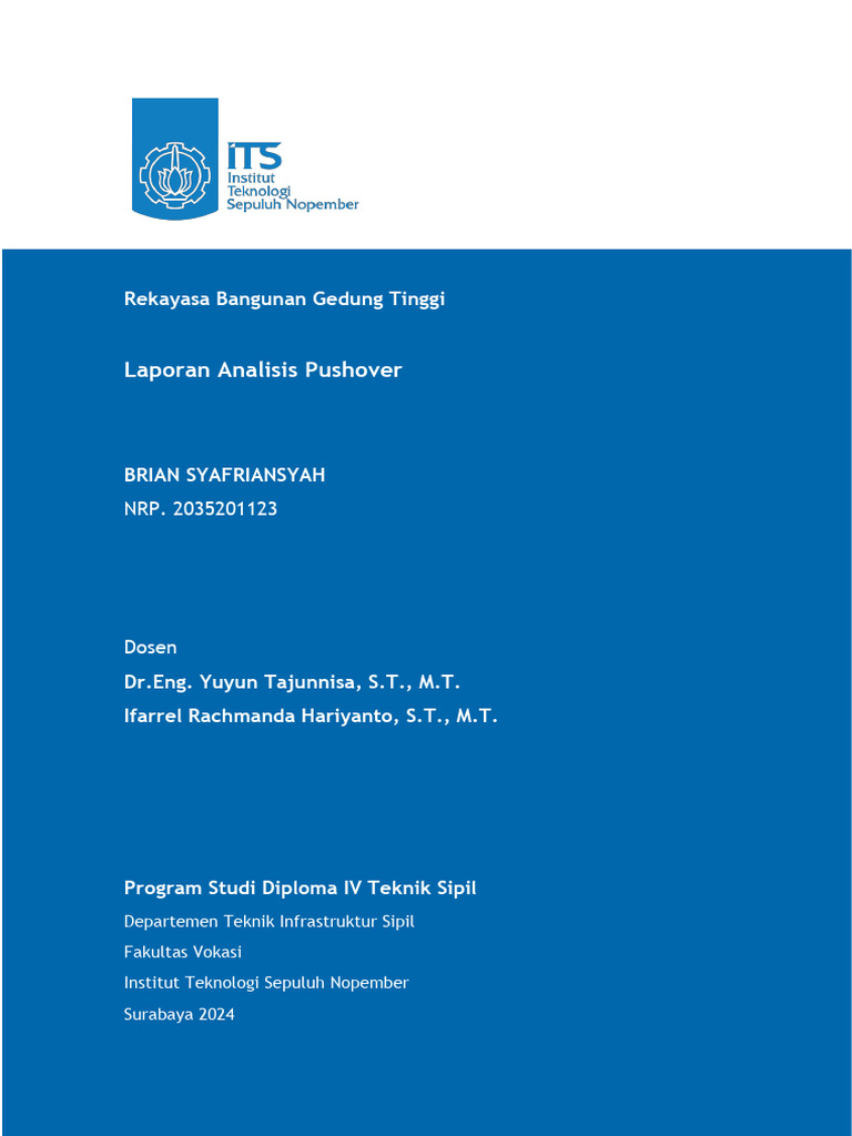 Analisis Pushover Gedung Tinggi SAP2000 | PDF