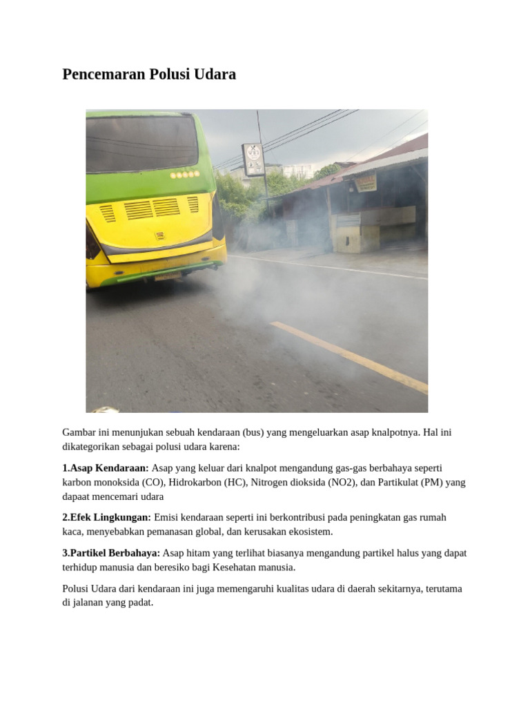 Pencemaran Polusi Udara | PDF