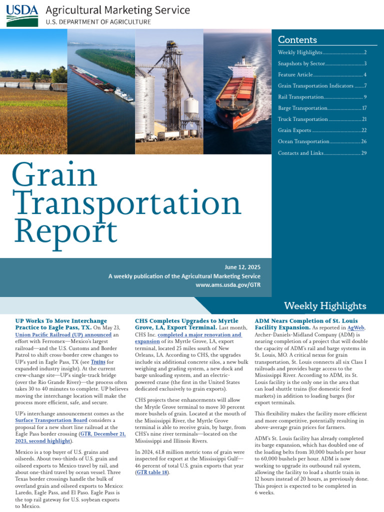 U.S. Grain Carloads: Class I Railroads | PDF | Gasoline