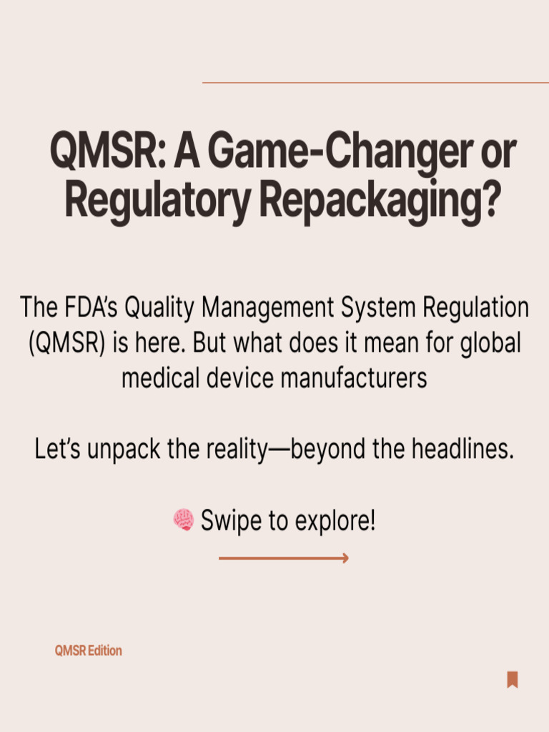 Understanding QMSR for Global Manufacturers | PDF | Quality Management ...
