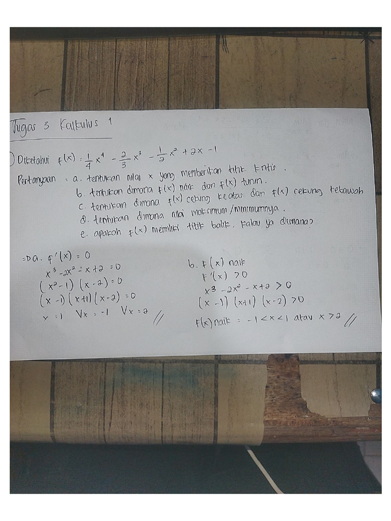 Kalkulus 1 Tugas 3 | PDF