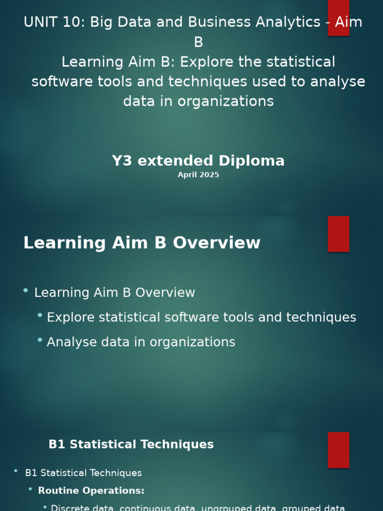 Unit 10 - AIm B Lesson - S | PDF | Regression Analysis | Student's T Test