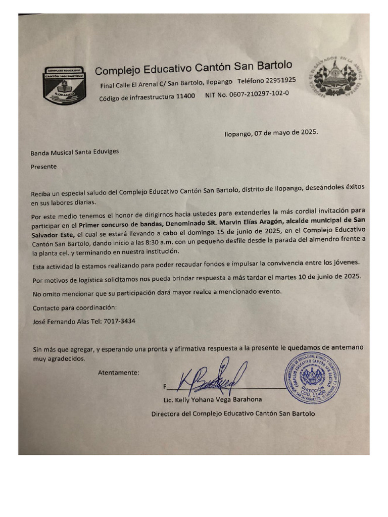 Invitacion Banda Concurso | PDF