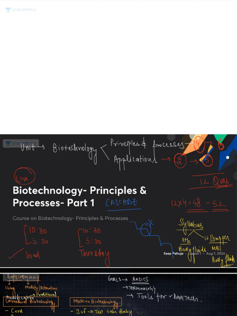 Biotechnology Principles Processes Part 1 With Anno | PDF