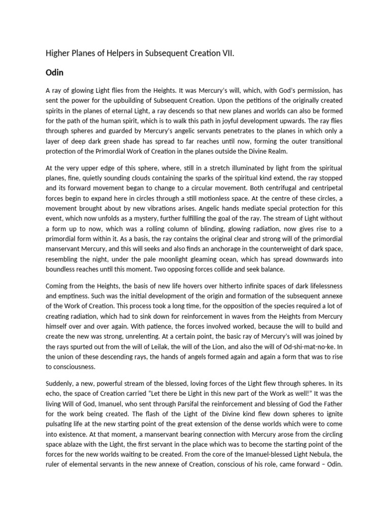 O-dio-nar: Ruler of Subsequent Creation | PDF