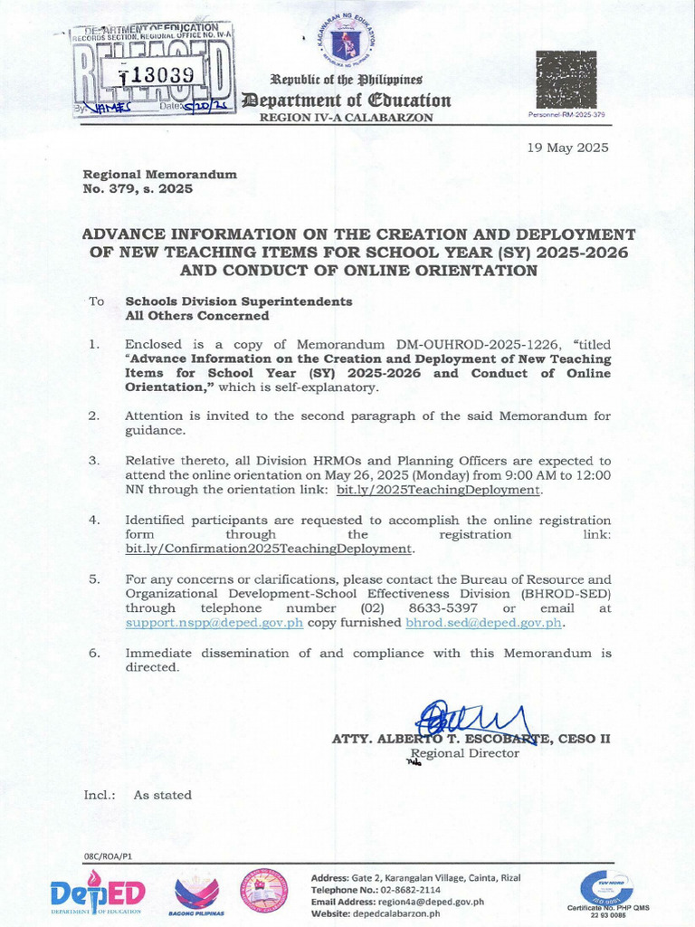 Personnel RM 2025 379 | PDF