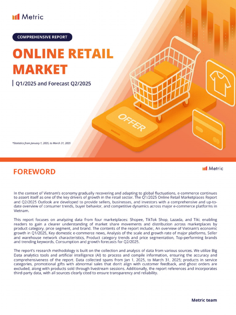 Metric - Online Retail Market - q1 2025 and Forecast q2 2025 | PDF