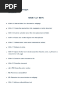 List of All CTRL Shortcuts | PDF