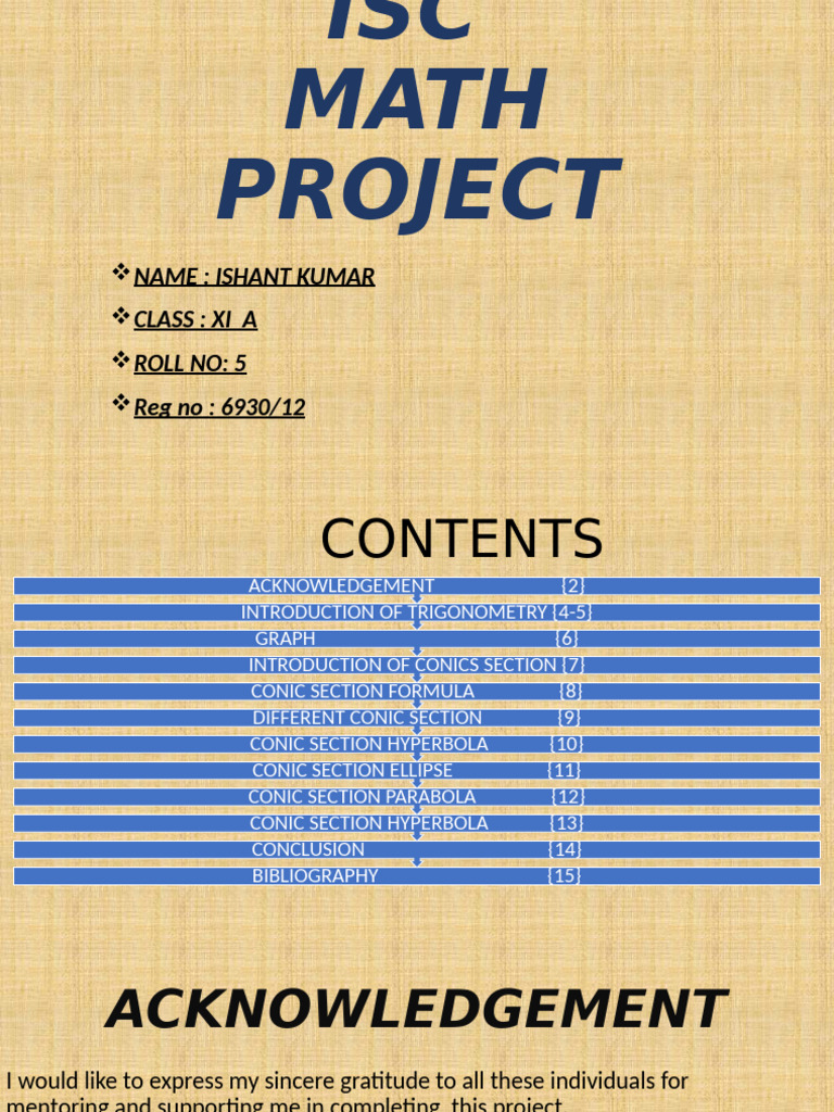 MATHS - PROJECT ISC Class 11 | PDF | Trigonometric Functions | Trigonometry