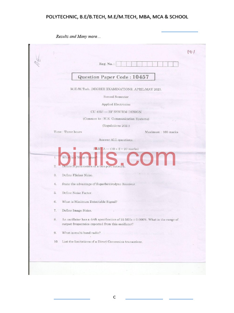 ECE 4251 RF Design Resources | PDF