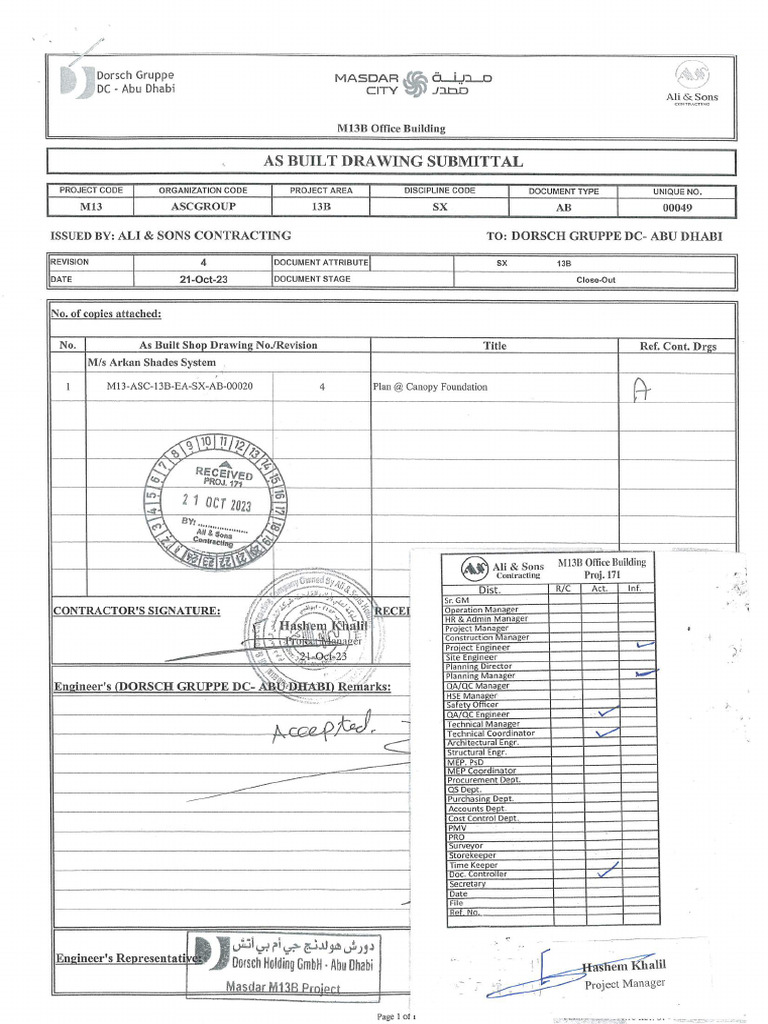 M13-ASCGROUP-13B-SX-AB-00049 (R4) - Plan at Canopy Frame & 3D View - Ms. Arkan Shade | PDF