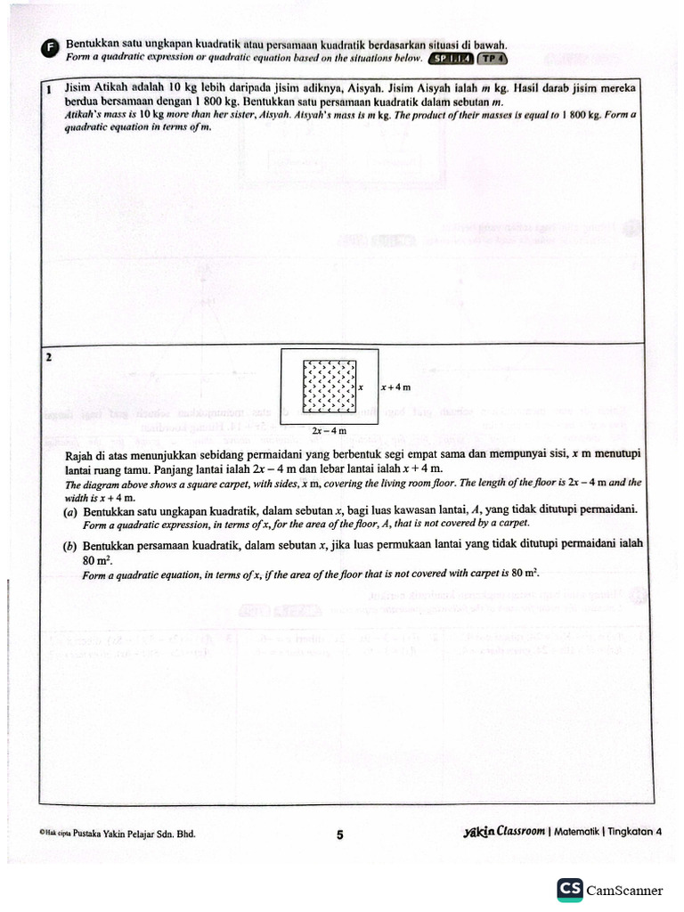 Back To Basic Math Form 4 | PDF