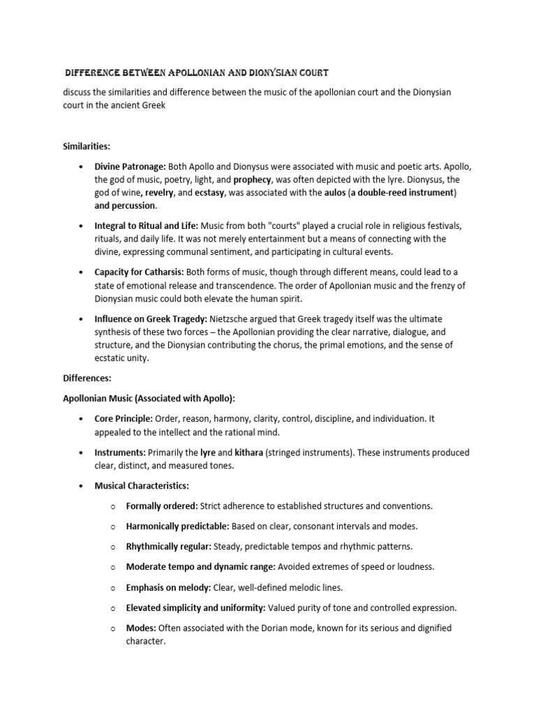 Appololian Court Diff and Sim | PDF | Dionysus | Greek Tragedy