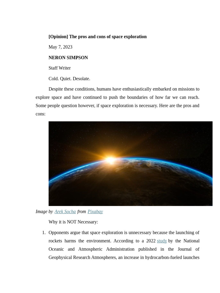Space Exploration Writing | PDF | Space Debris | Nasa