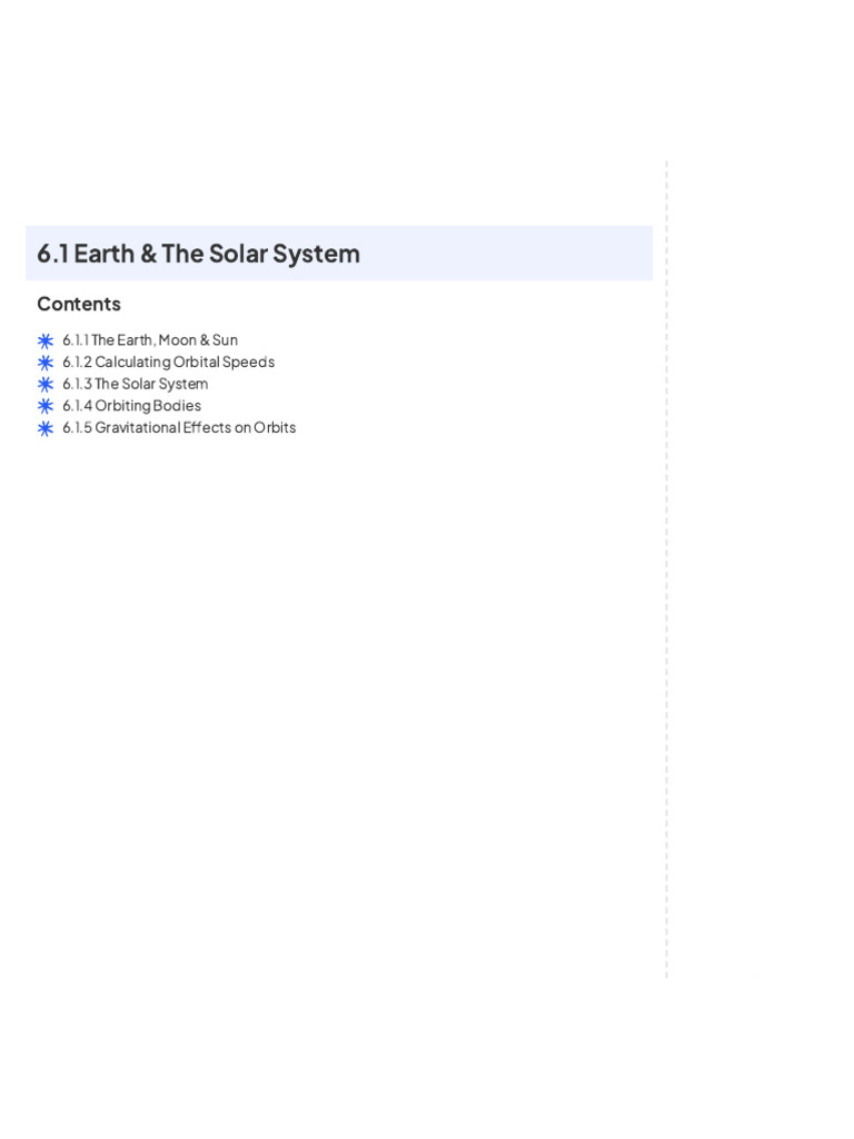 The Earth and Solar System | PDF | Solar System | Natural Satellite