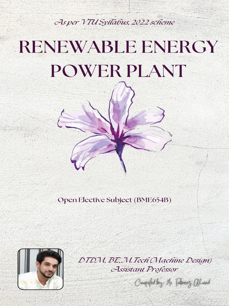 Renewable Energy Power Plant (Full Notes) - 1-48 | PDF | Renewable ...