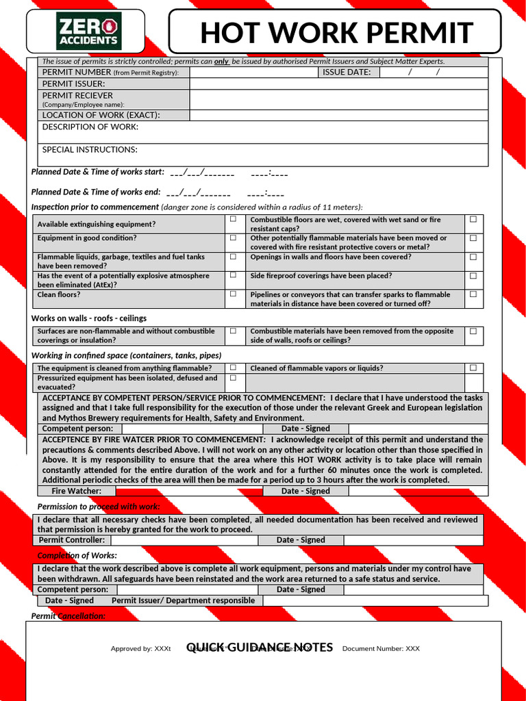 Quick Guidance Notes | PDF | Safety | Fires