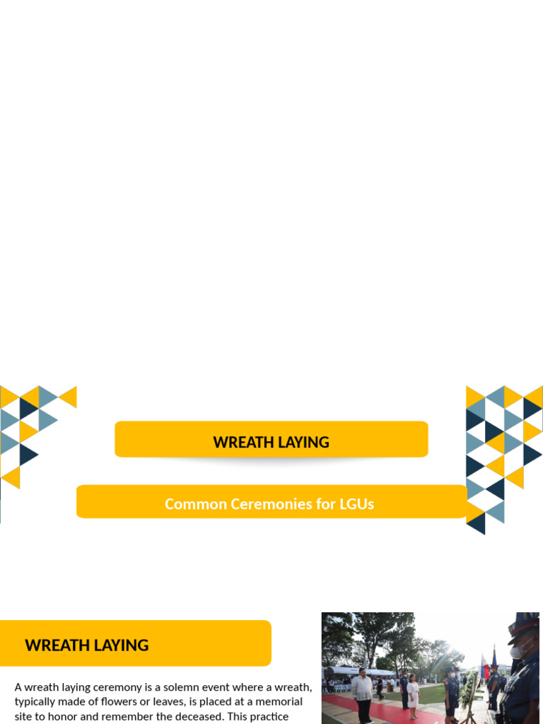 Wreath Laying Ceremony in the Philippines | PDF
