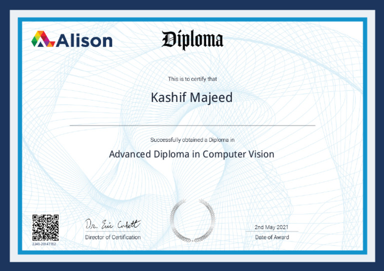 Alison Advanced Diploma 2240 20147702 | PDF