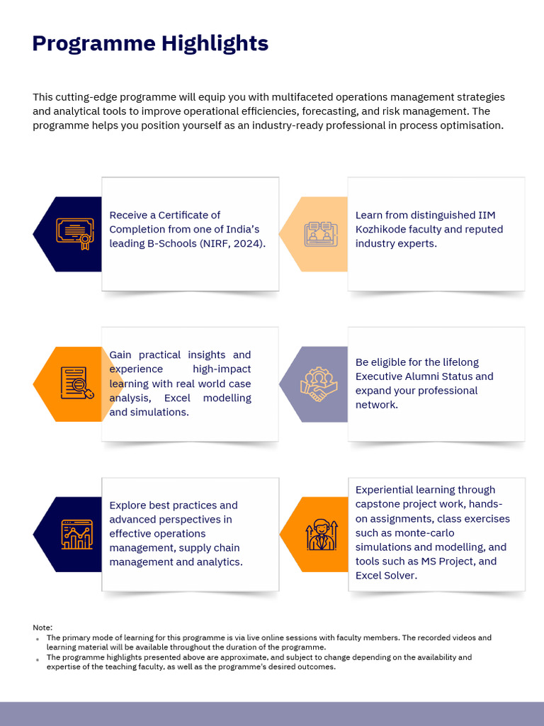 IIMK AOMA B8 Brochure PDF | PDF | Analytics | Operations Management