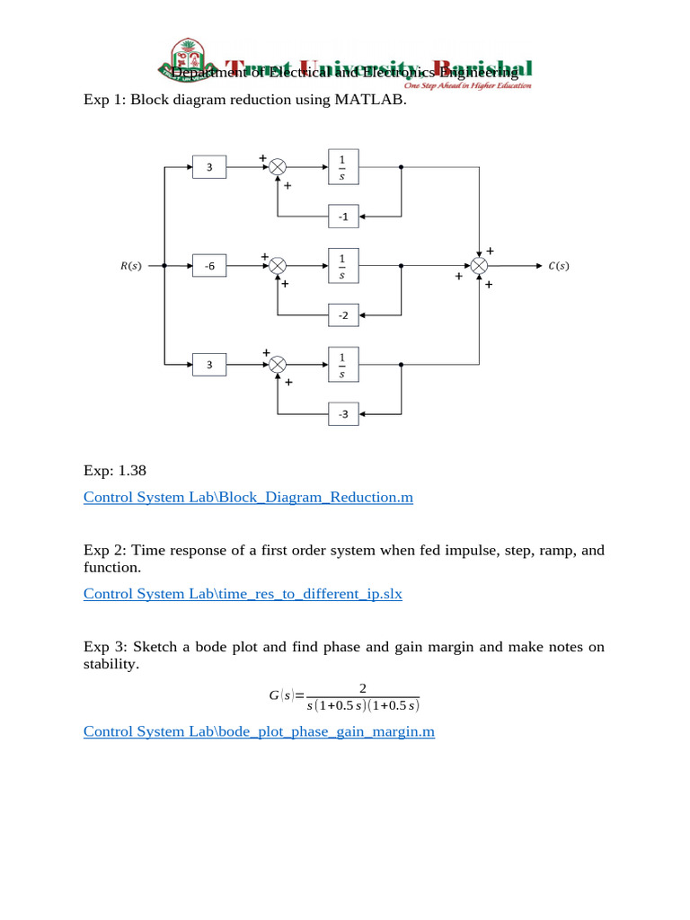Control System Lab | PDF