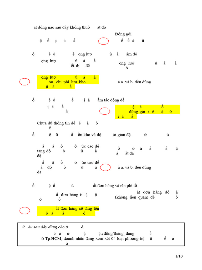 Final Exam of Logistics Management - HCMUT | PDF