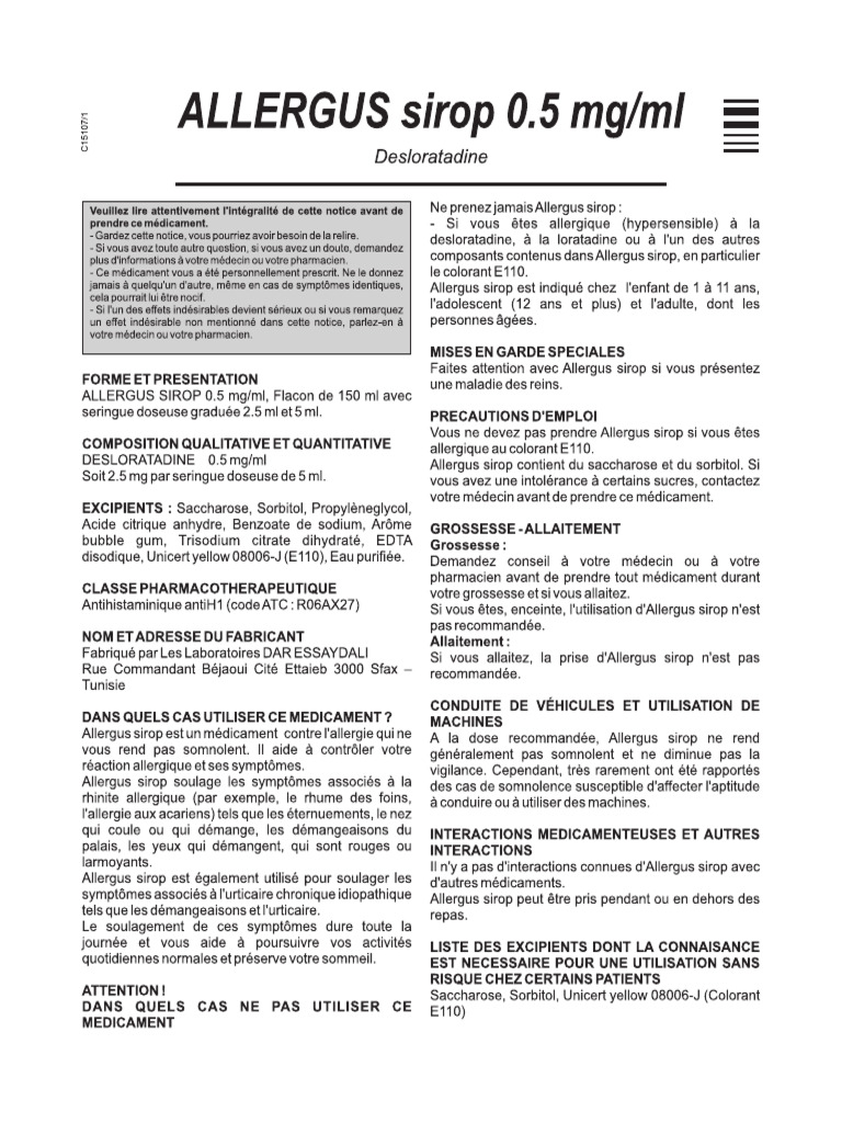Allergus 05 MG | PDF