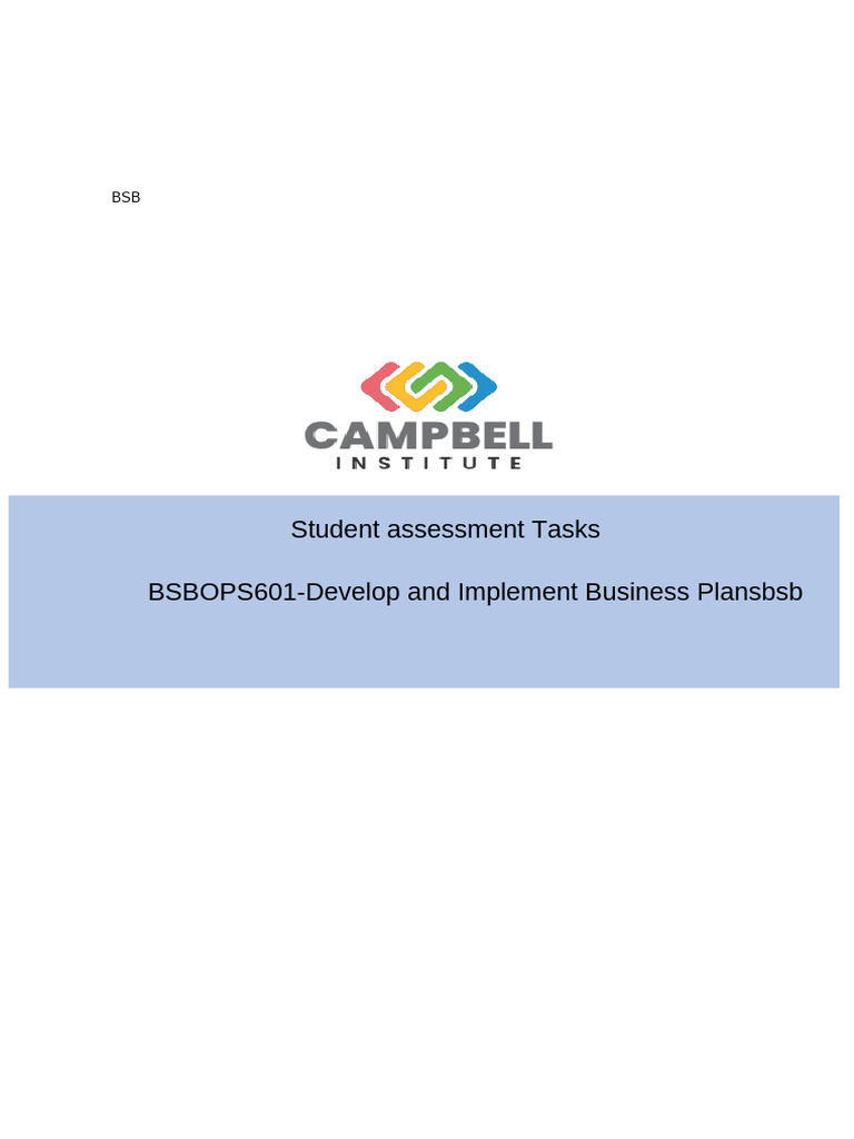 BSBOPS601 Student Assessment Tasks 10-09-21 | PDF | Performance Indicator | Goal