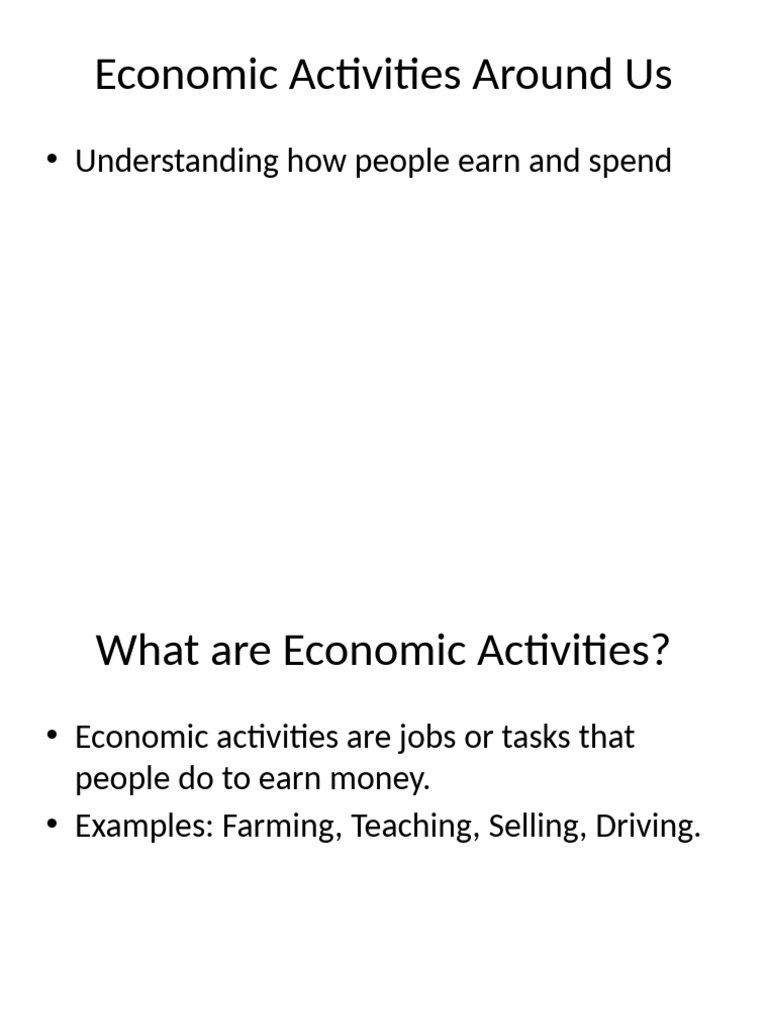 Understanding Economic Activities Today | PDF