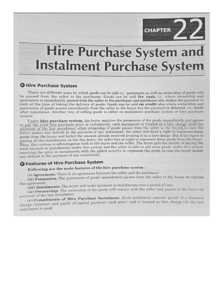 Hire Purchase System | PDF