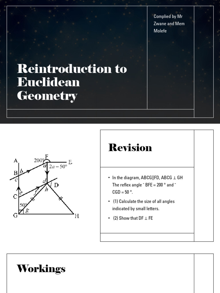 Reintroduction To Euclidean Geometry | PDF