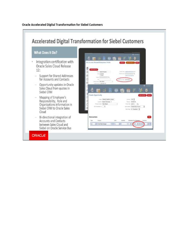 Accelerated Digital Transformation For Siebel Customers | PDF