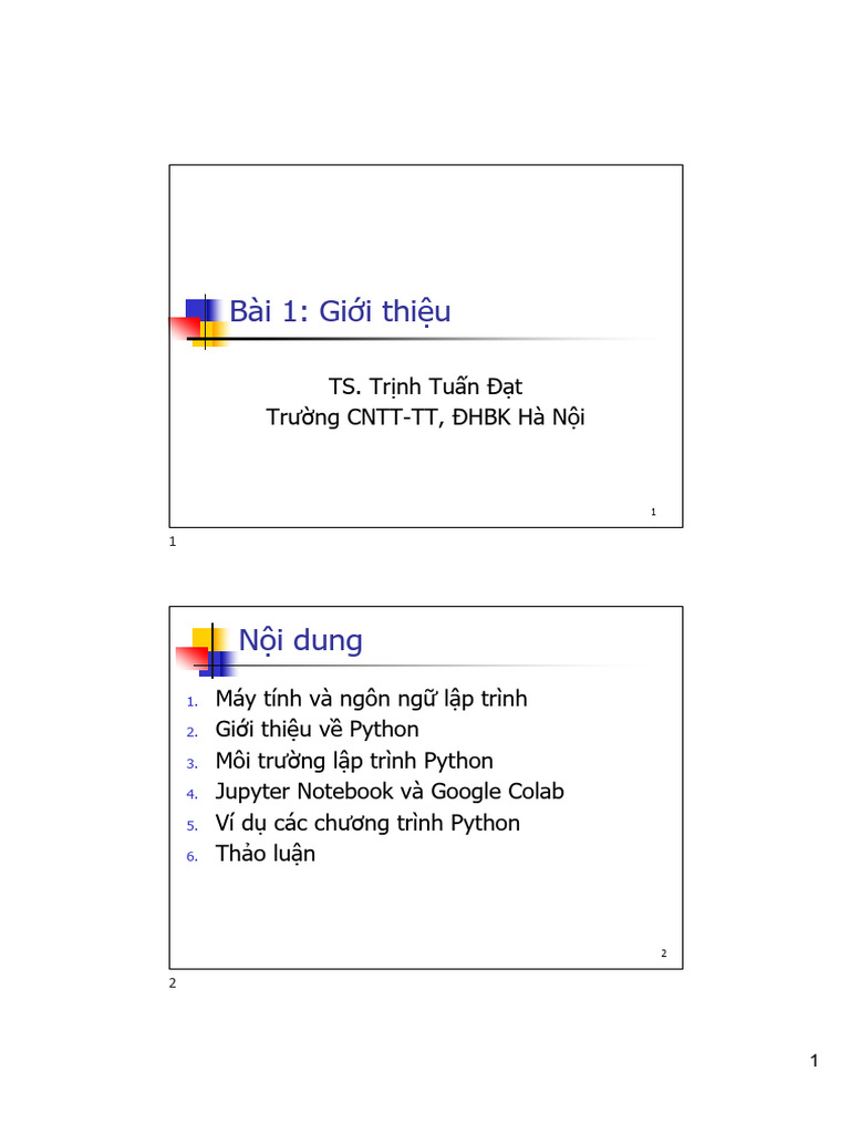 Bai 01 - Gioi Thieu | PDF