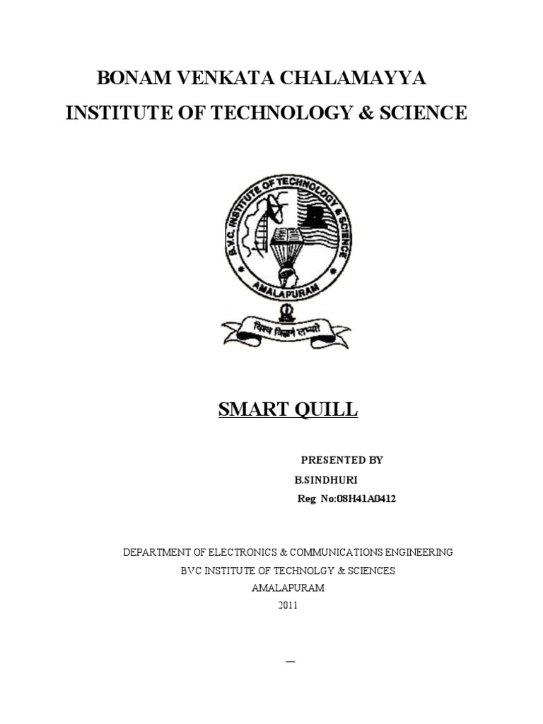 Smart Quill: Revolutionizing Handwriting Technology | PDF ...