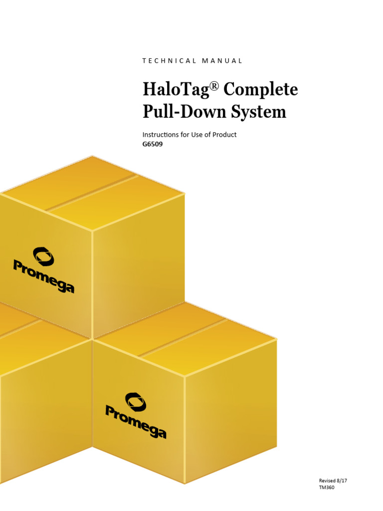 HaloTag Complete Pull-Down System TM360 | PDF | Molecular Cloning | Plasmid