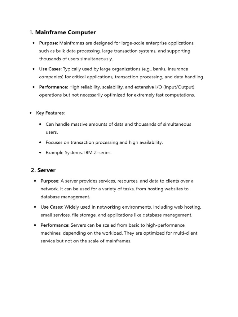 Server+Mainframe Supercomputer | PDF