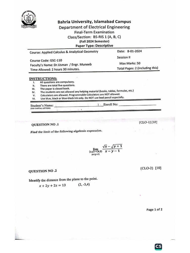 Final Papers 1 Semester | PDF