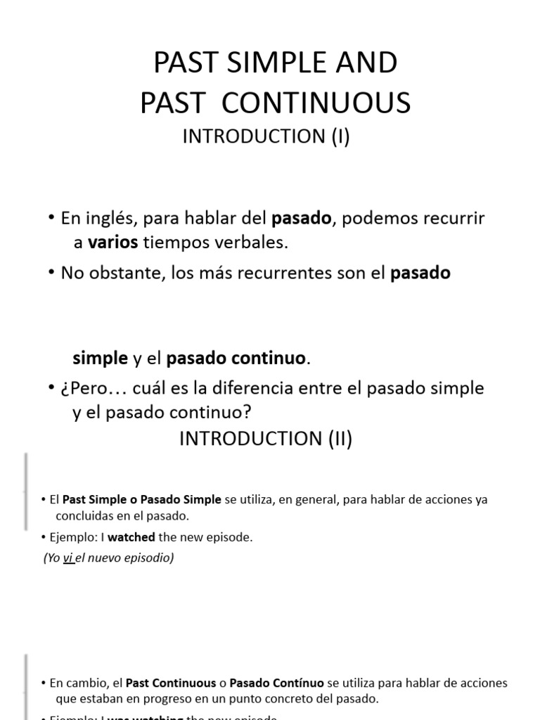 Past Simple VS Past Continuous - Theory | PDF | Chess Openings | Chess