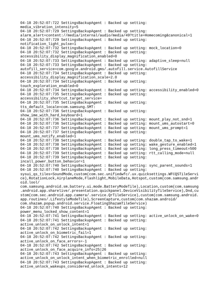 Settings Provider | PDF