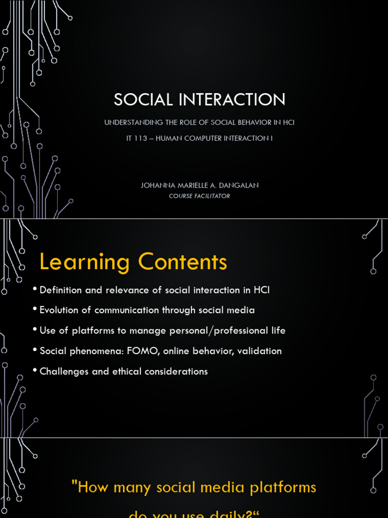 IT113 Social Interaction | PDF | Social Media | Popular Culture & Media Studies
