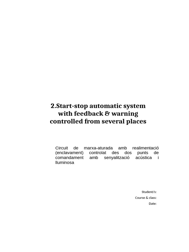 Advanced Automatic System Model | PDF