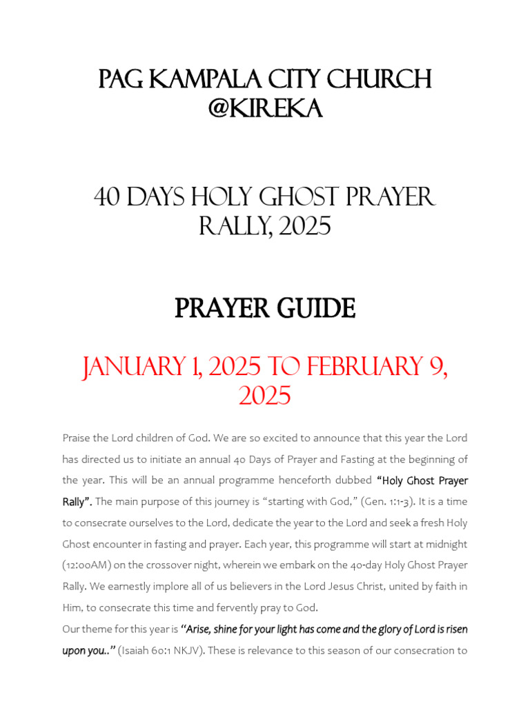 PAG Prayer Rally 2025 | PDF | Prayer | Humility