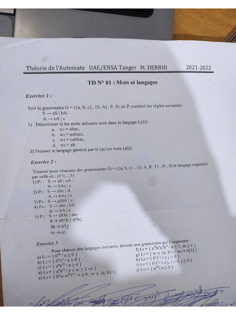 Tds 1-2-3 - Énoncé | PDF