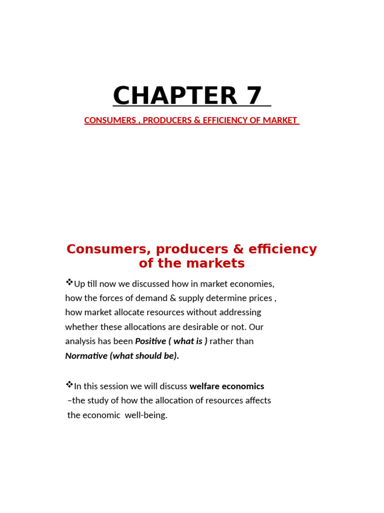 Chapter 7 Consumer Producer Surplus Pdf Economic Surplus Auction