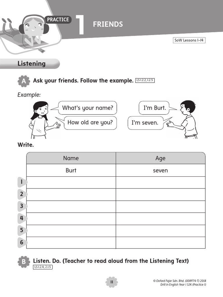 Year 1 English Practice Activities | PDF