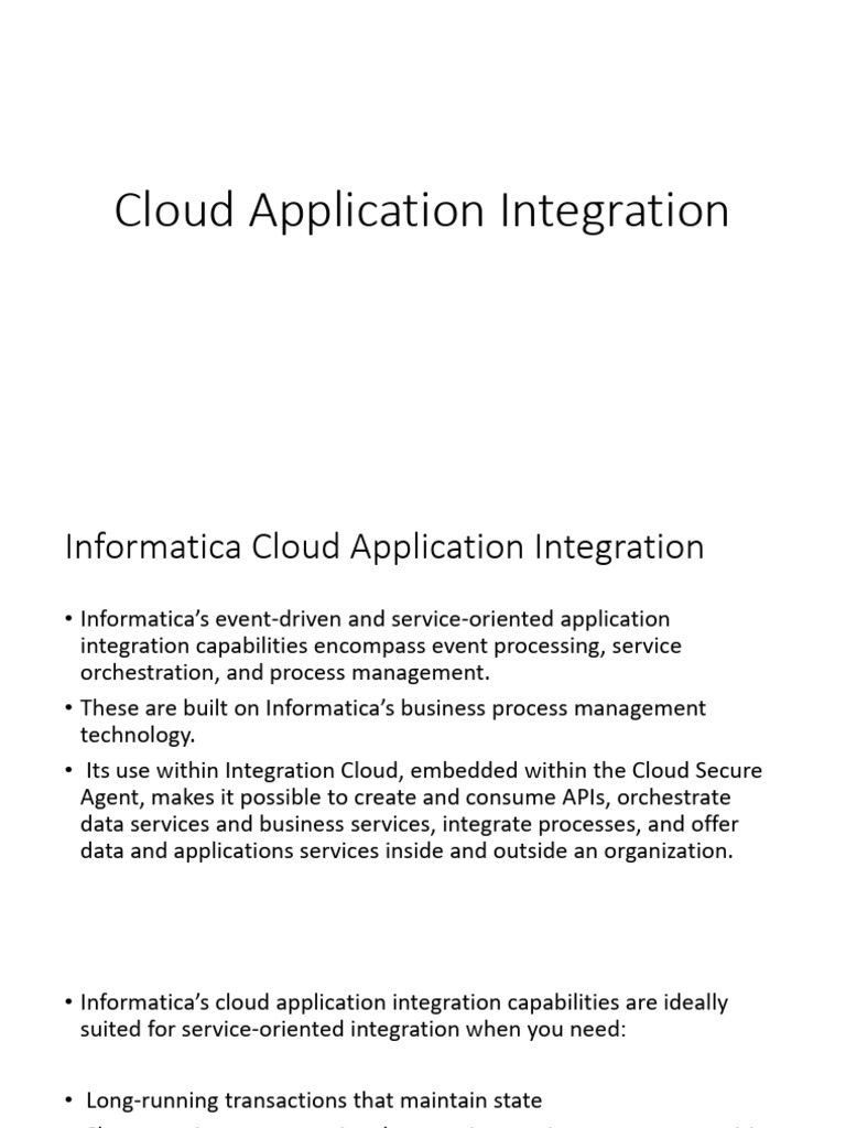 Cloud Application Integration | PDF | Web Service | Soap