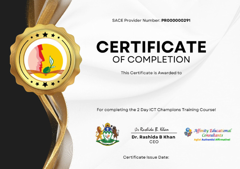 ICT Champions Certificate of Attendance | PDF
