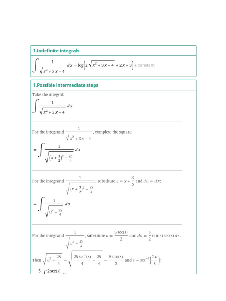 Integral Solution | PDF