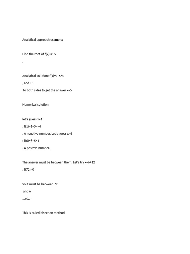 Analytical vs Numerical Solutions Explained | PDF | Analysis