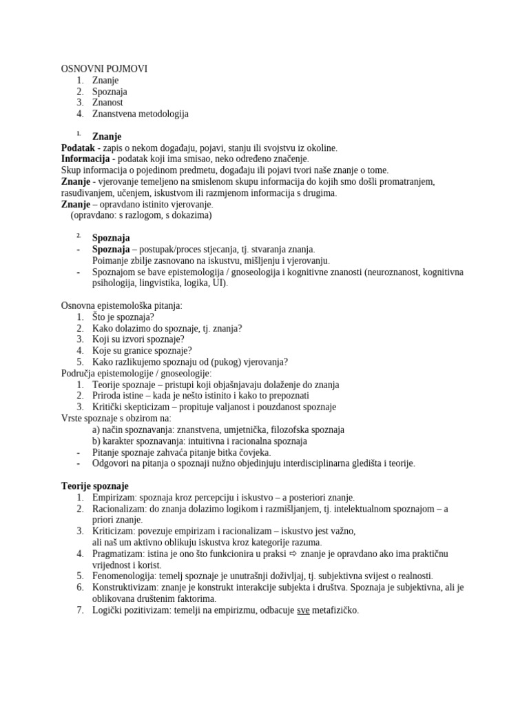 Kvantitativna Istr. U R o I o Skripta | PDF